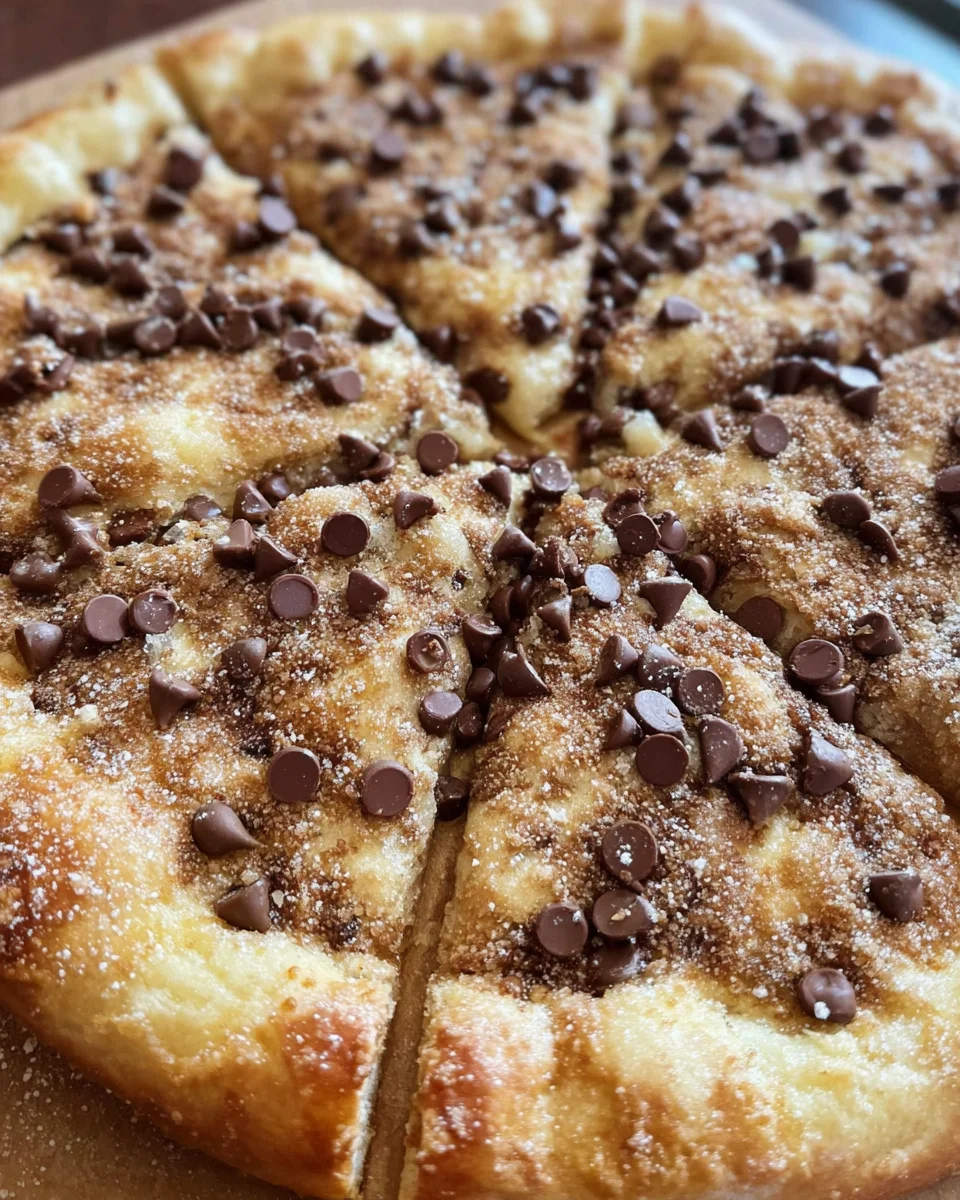 Chocolate Chip Dessert Pizza